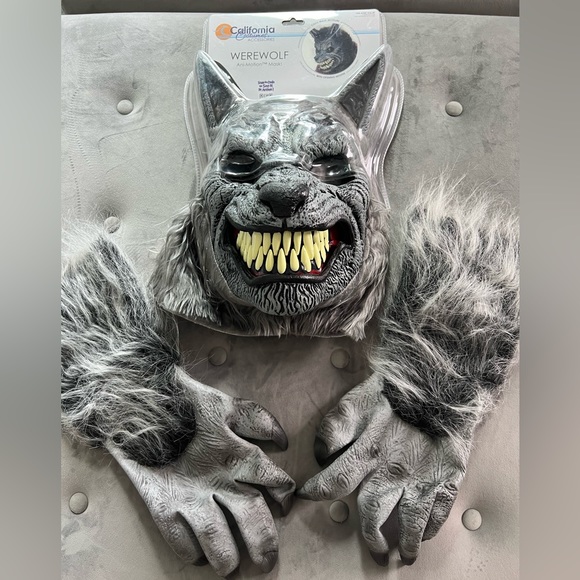 California Costumes | Accessories | Werewolf Animotion Mask With Gloves ...